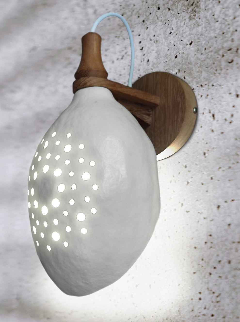 Baobab Wall Light Classic - Eco-Friendly Fruit Shell with Soft Ambient ...
